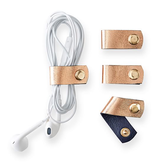 Leather Cord Organizer, Set of 4 | Mark and Graham