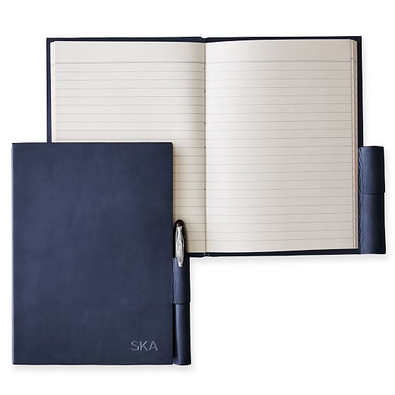 Leather Notebook with Pen Holder, Large | Mark and Graham