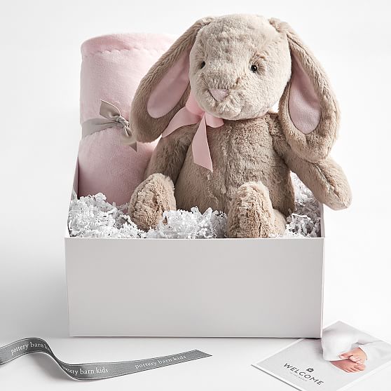Pottery Barn Kids Cozy Bunny Personalized Baby Gift Set | Mark and Graham